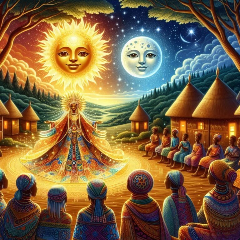 Why the Sun and Moon Live in the Sky | OldFolktales.com